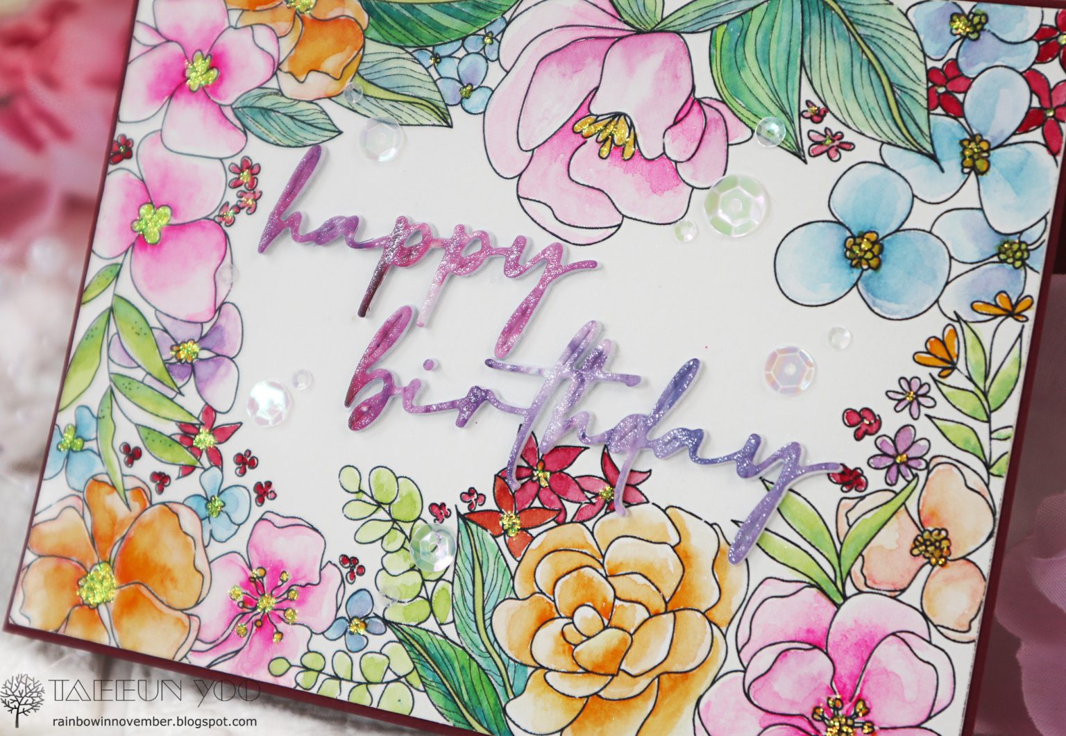 Seize the Birthday #193 – Watercoloring – rainbow in november
