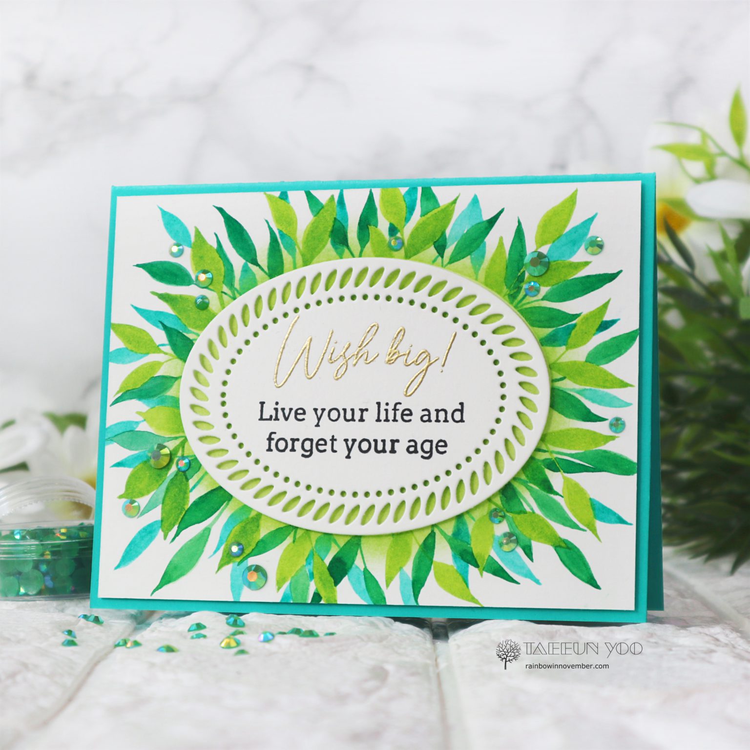 Seize the Birthday #209 – 3 Shades of Green – rainbow in november