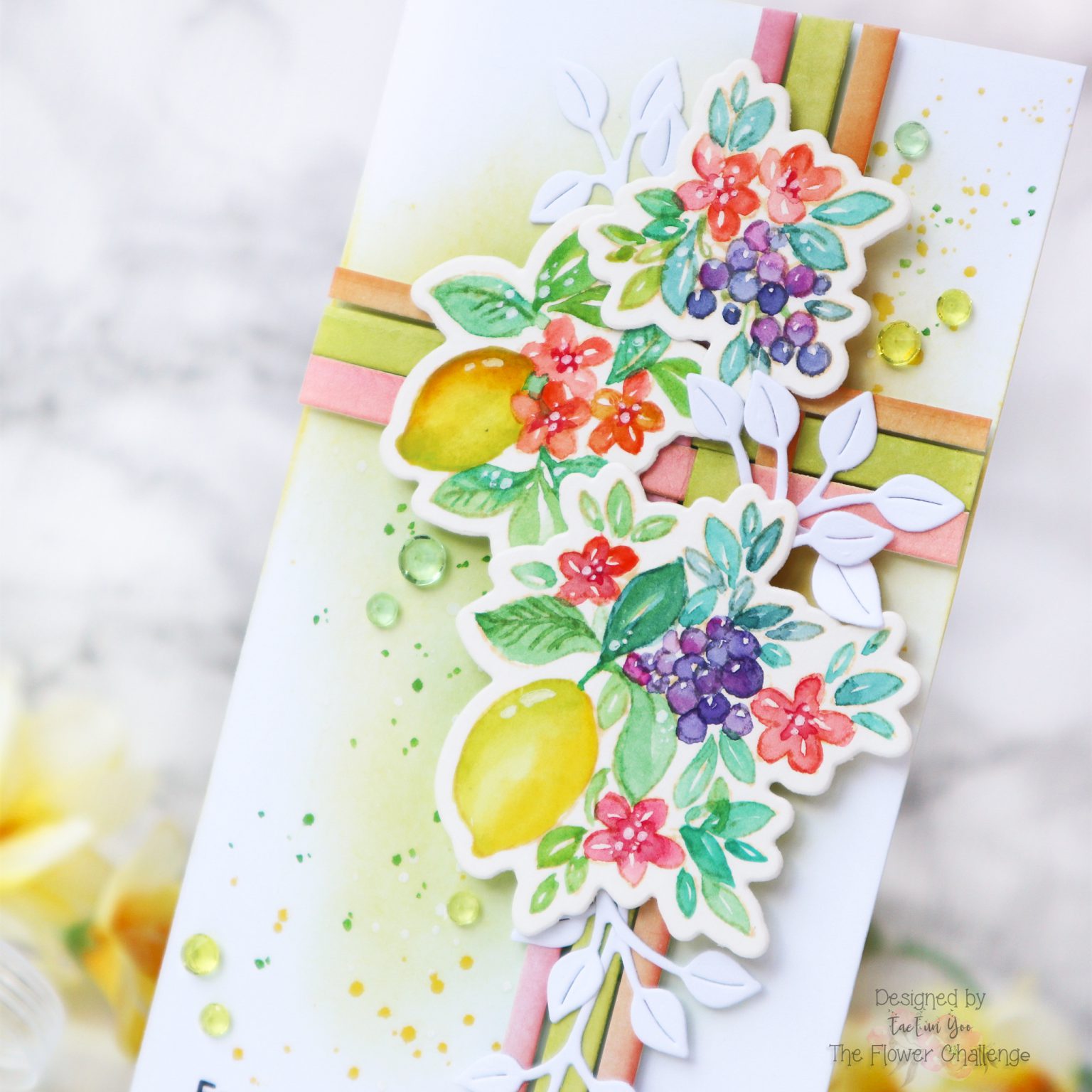 The Flower Challenge #58 – Add Spots or Stripes – rainbow in november