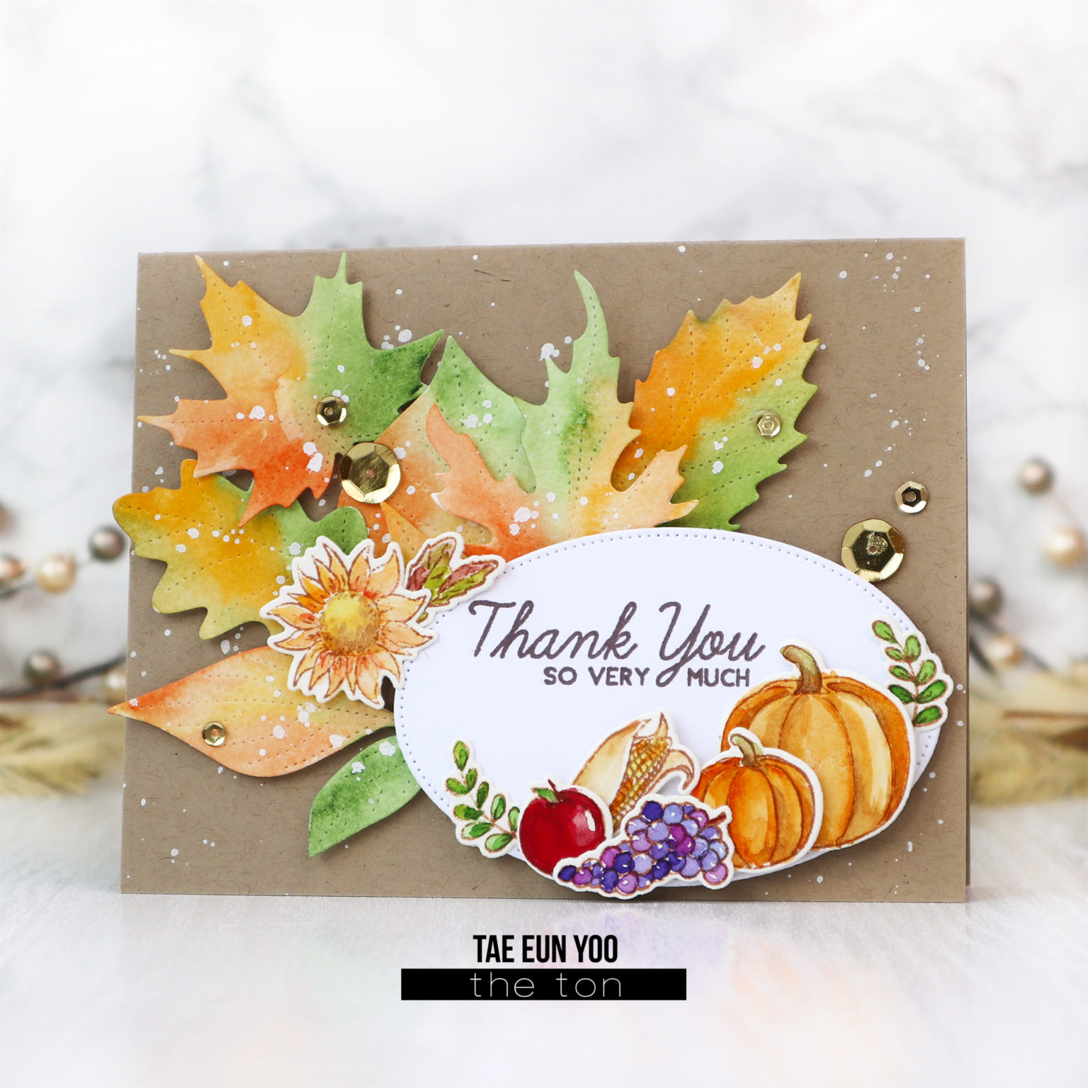 Fall Thank You Card – The Ton – rainbow in november