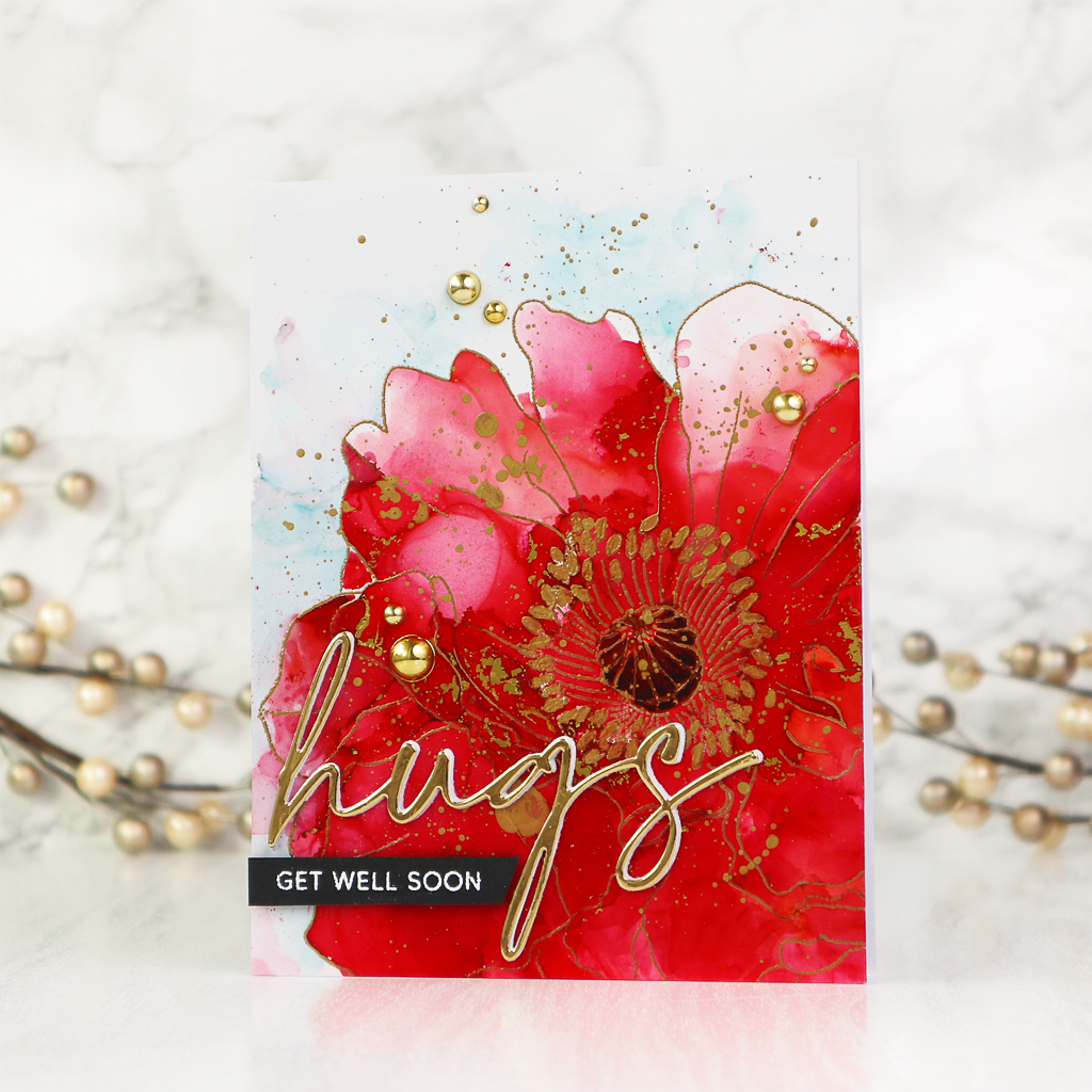 Poppy Close Up – Alcohol Ink Coloring – The Ton – rainbow in november