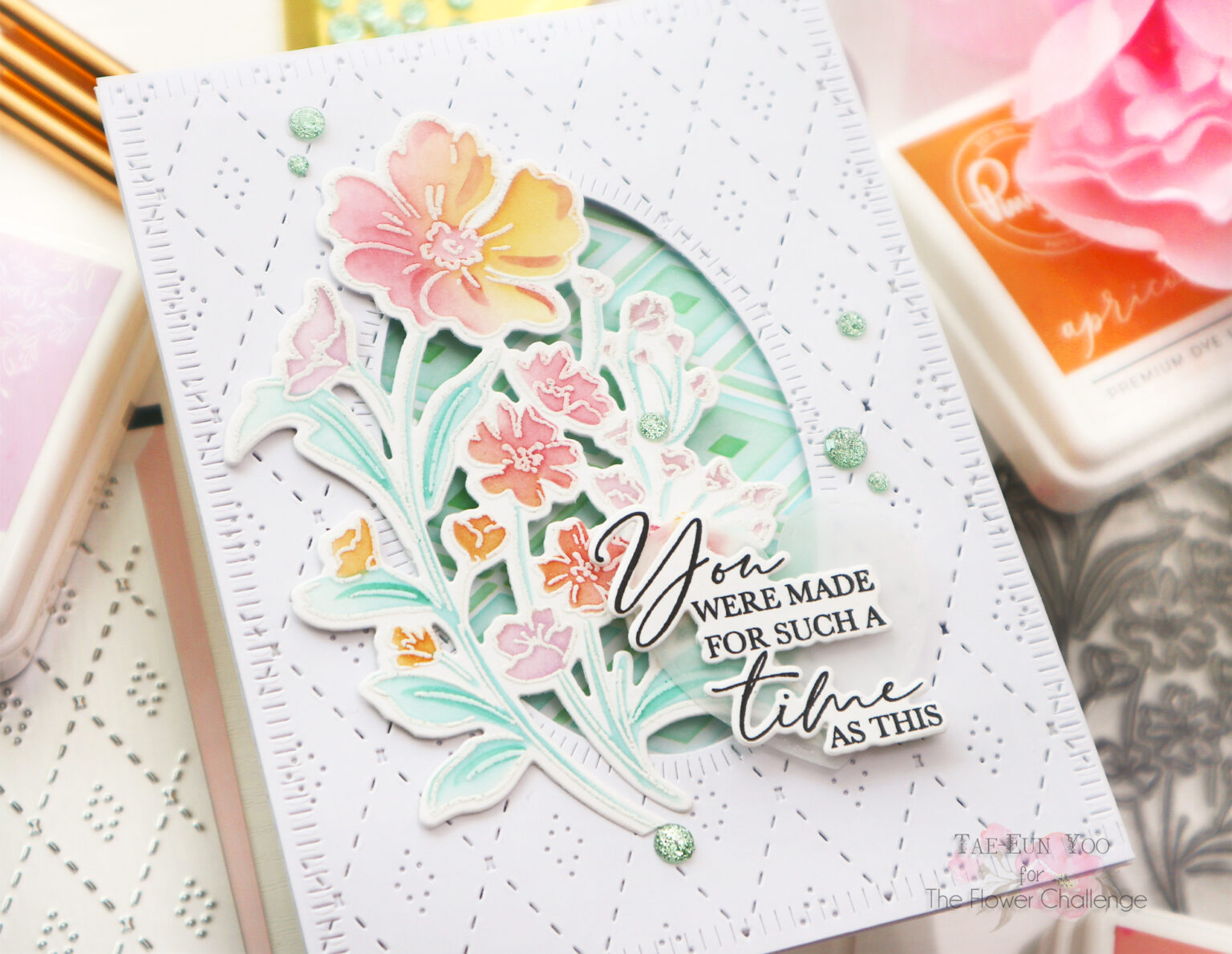 The Flower Challenge #78 – Die Cuts or Stencils – Reminder – rainbow in ...